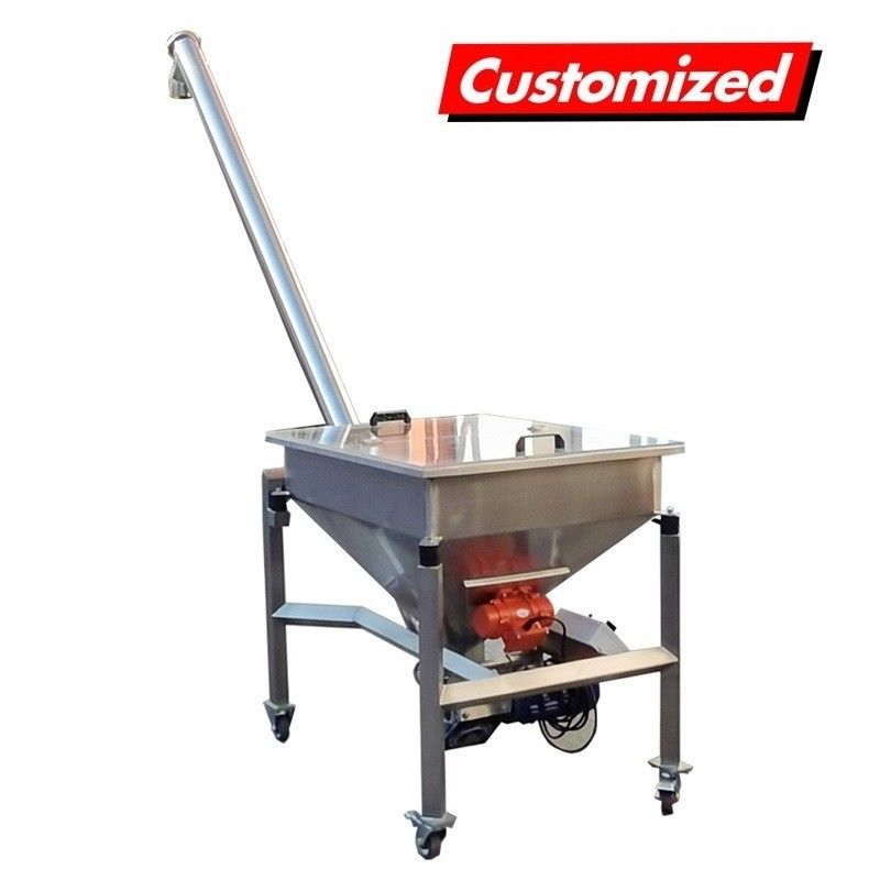 Corn Powder Vibrating Screw Conveyor Feeder Compact Structure With Hopper