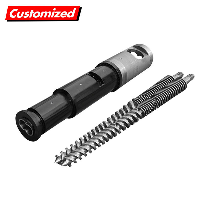 Single Screw Conical Twin Screw Barrel Extrusion Machine Screw Barrel Set