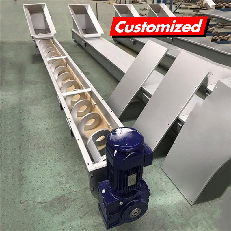 Customize Spiral Diameter Stainless Steel U Type Screw Auger Conveyor ...