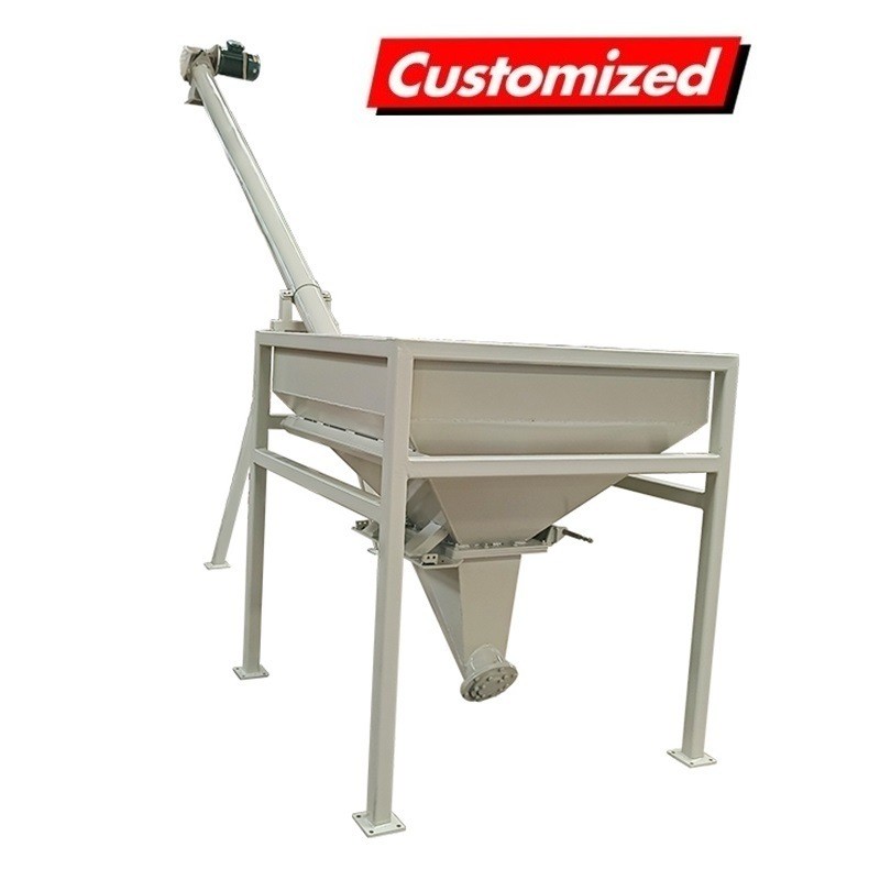 Carbon Steel Inclined Screw Feeder Professional For Grain Powder Conveying