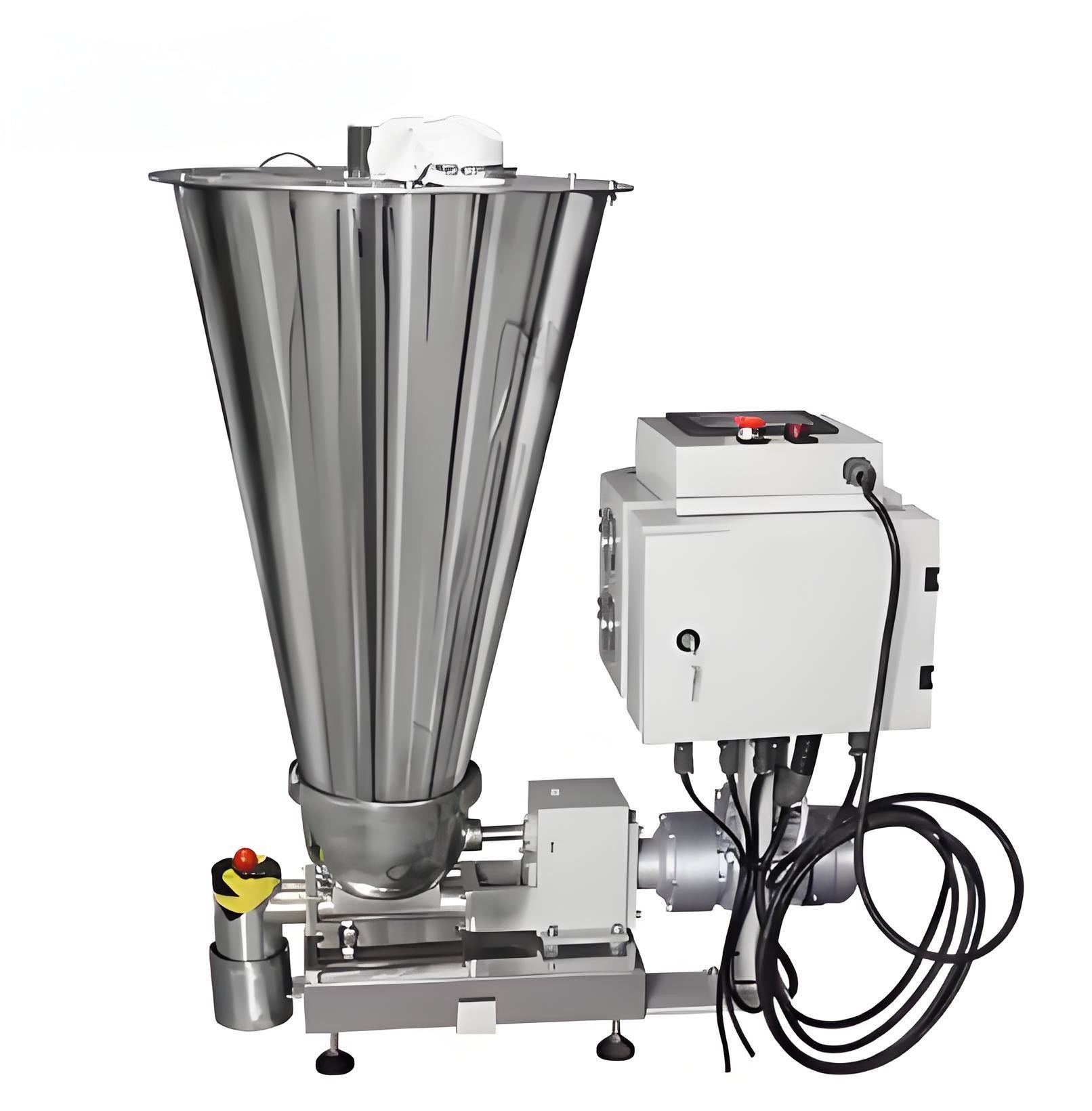 Micro Plastic Forced Hopper Twin Screw Auger Continuous Conveyor Pellet ...