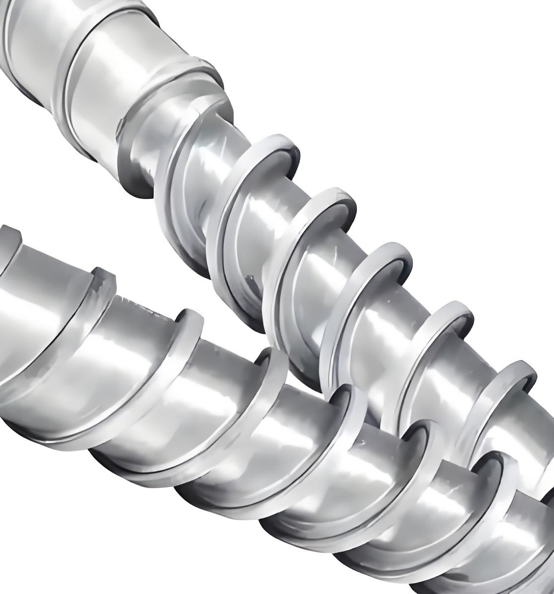 Single extrusion screw with mixing head for manufacturing granular PE ...