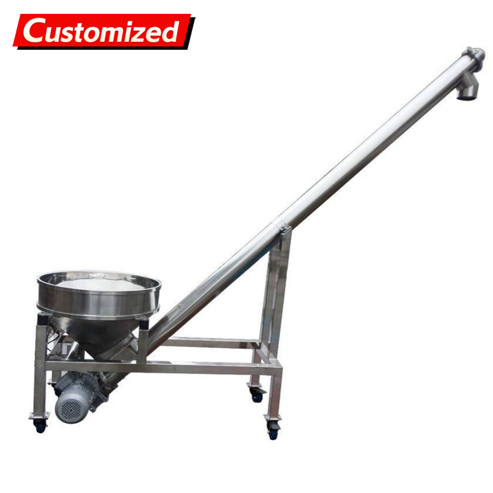 Custom Stainless Steel Screw Conveyor Feeder for Powders & Granules